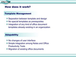 Interface between IBM Lotus Notes and Office Productivity Tools: | PDF