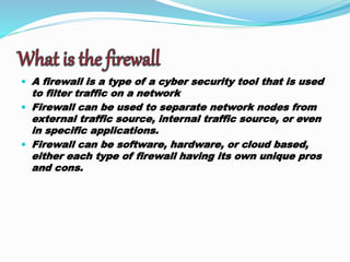 Firewall security in computer security | PPT