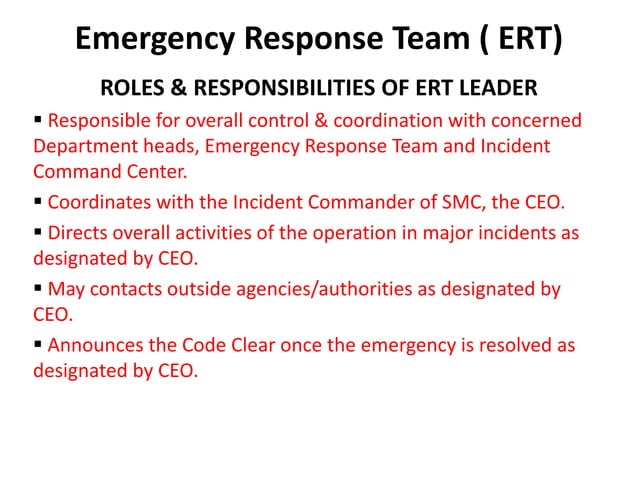 Pawana Hospital ERT Roles and Responsibilites.pptx | First Aid | Injuries