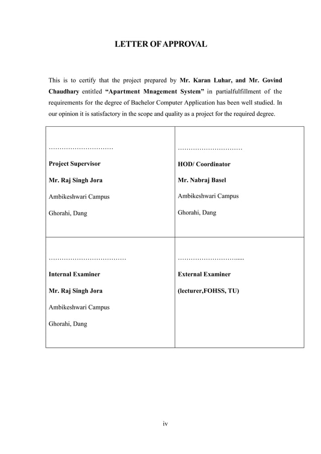 Apartment Management System REport.docx | Computer Software and Applications | Computing