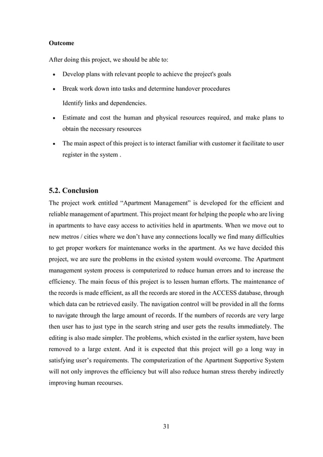 Apartment Management System REport.docx | Computer Software and Applications | Computing