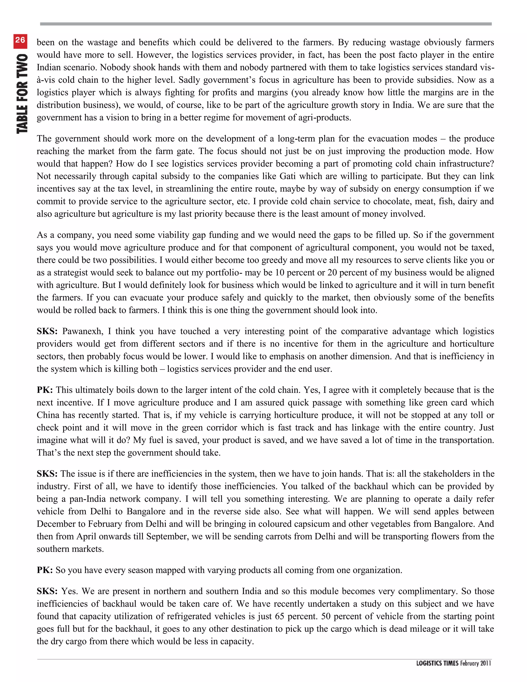 Transcript of recording by Logistics times | PDF