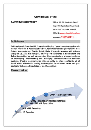 Pawan hr cv | DOCX | Resume Writing and Advice | Job Search