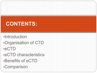 CTD and eCTD | PPTX | Desktop Publishing | Computer Software and Applications