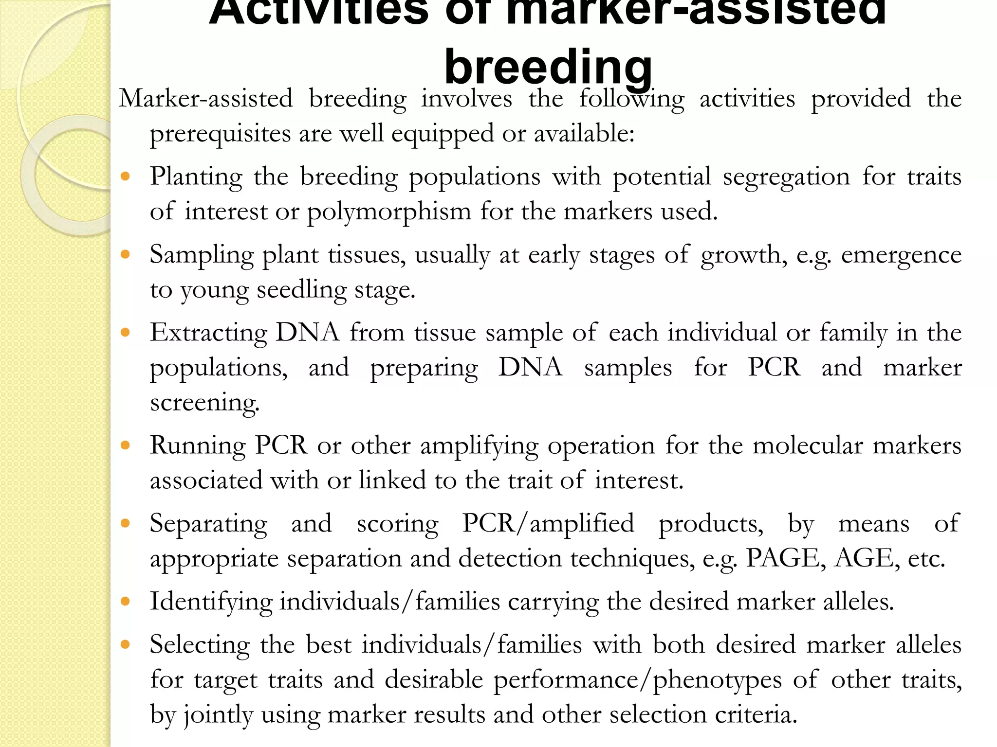Marker Assisted Selection in Crop Breeding | PPTX