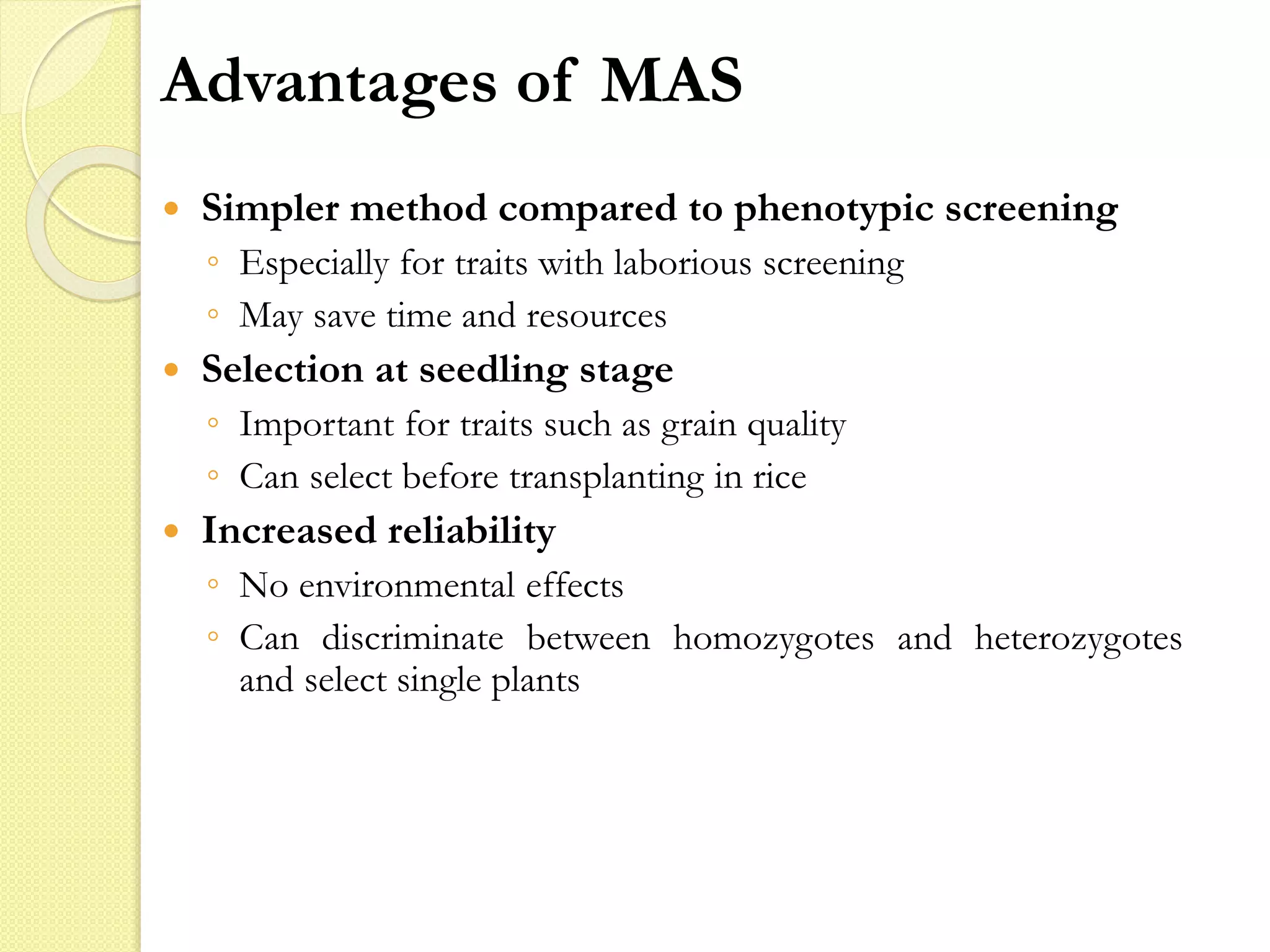 Marker Assisted Selection in Crop Breeding | PPTX