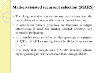 Marker Assisted Selection in Crop Breeding | PPTX