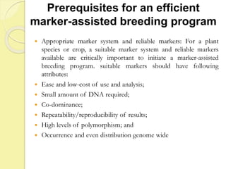 Marker Assisted Selection in Crop Breeding | PPTX