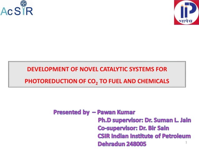 Pawan CO2 REDUCTION PPT | PPT