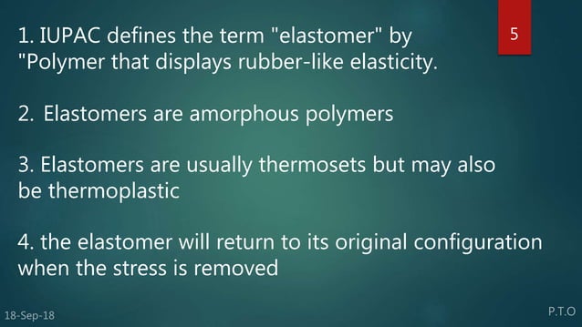 PPT ON ELASTOMERS | PPTX