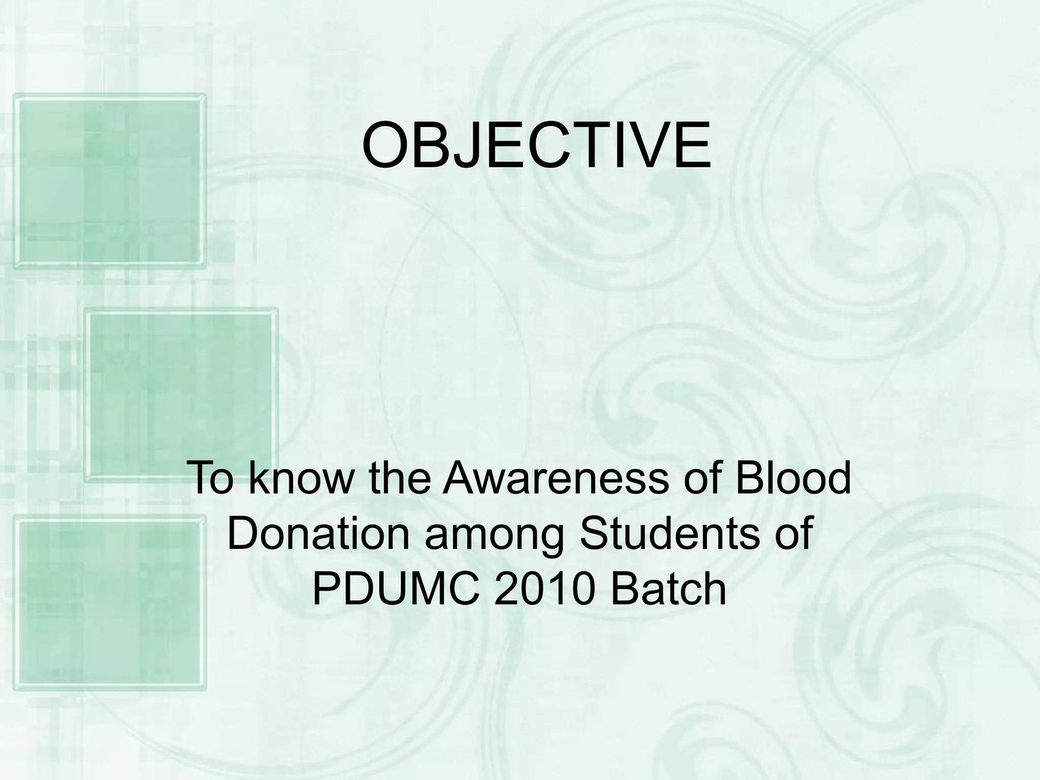 BLOOD DONATION AWARENESS | PPT