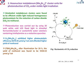 Development of novel catalytic systems for photoreduction of CO2 to fuel and chemicals | PPTX