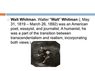 Walt Whitman | PPTX