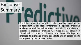 Predictive Analytics World Manufacturing Düsseldorf 2017 - EN | PPTX ...