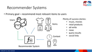 The Factorization Machines algorithm for building recommendation system - Paweł Łagodziński, SAS ...