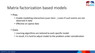 The Factorization Machines algorithm for building recommendation system - Paweł Łagodziński, SAS ...