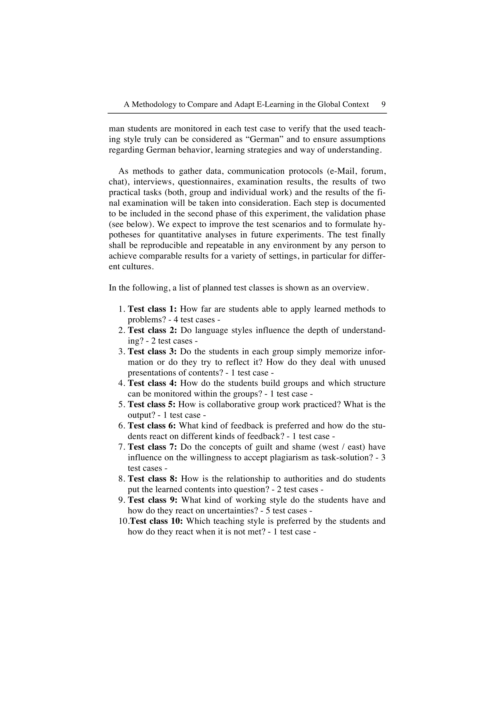 A Methodology to Compare and Adapt E-Learning in the Global Context ...