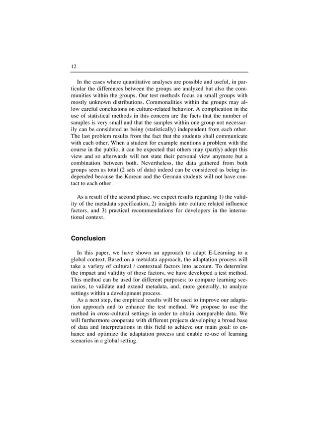 A Methodology to Compare and Adapt E-Learning in the Global Context ...