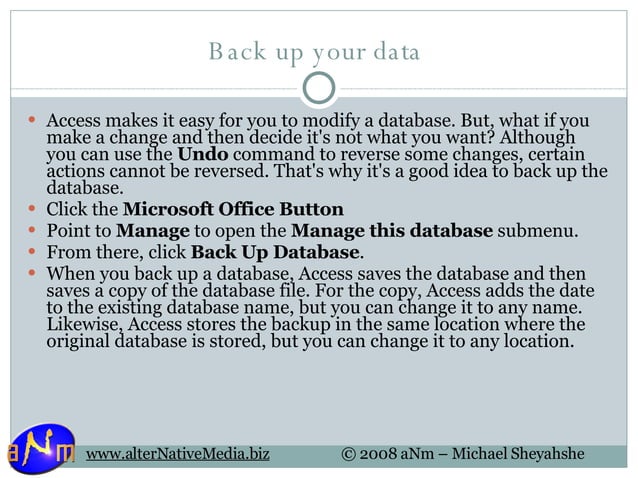 MS Access Training | PPT