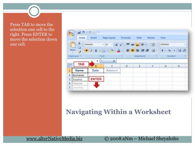 MS Excel Training 01 | PPT