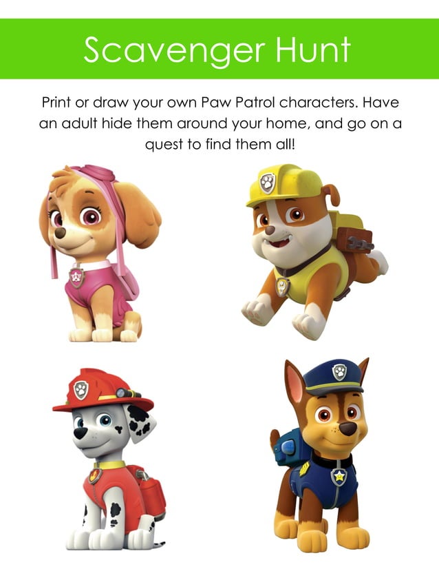 Paw Patrol Storytime at Home | PDF