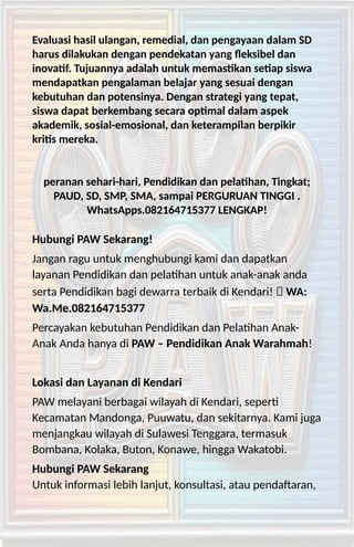 Analisis hasil ulangan, remedial, dan pengayaan, SD - Sekolah Dasar ...