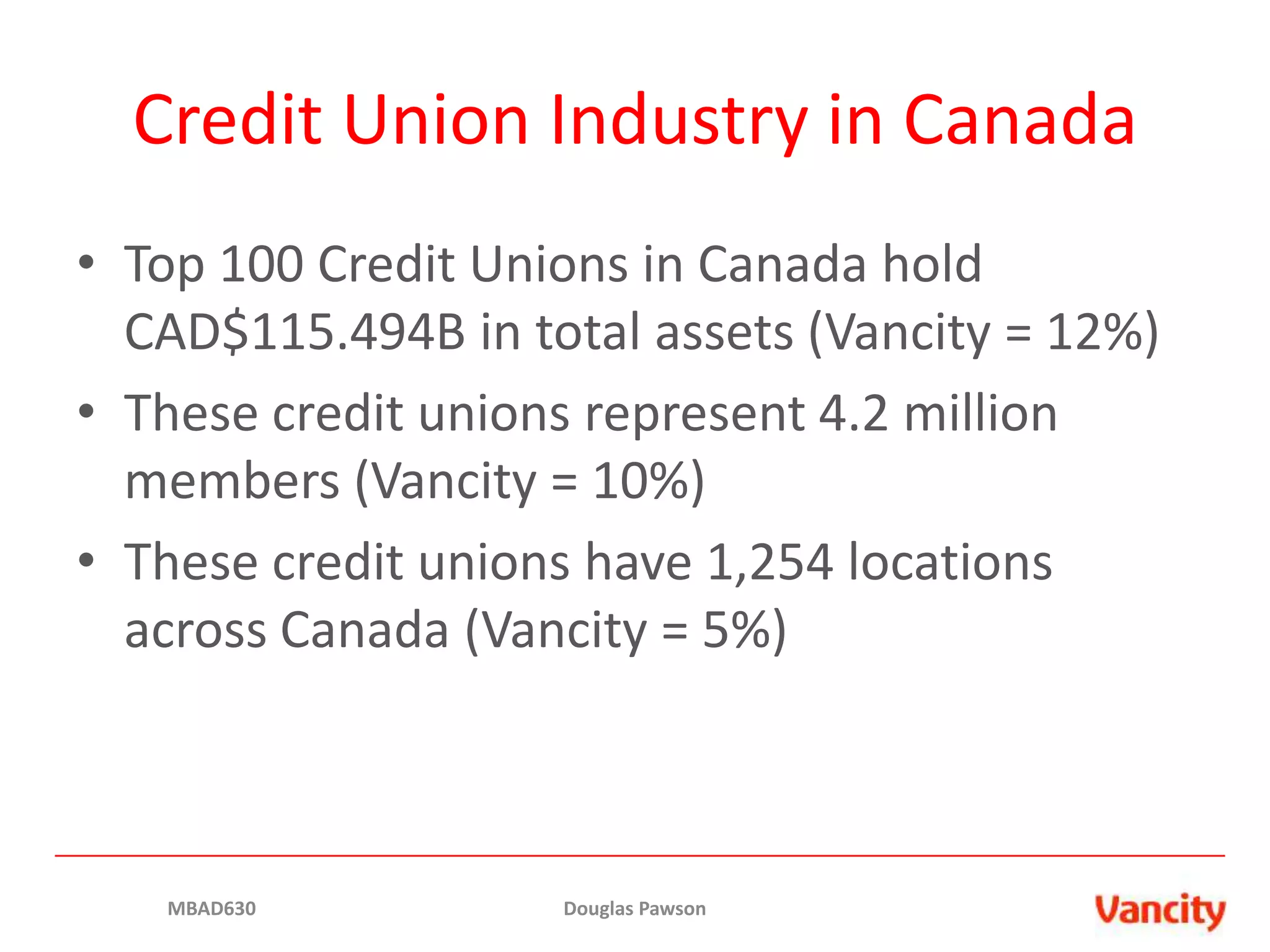 Organizational Case Study - Vancity | PPTX