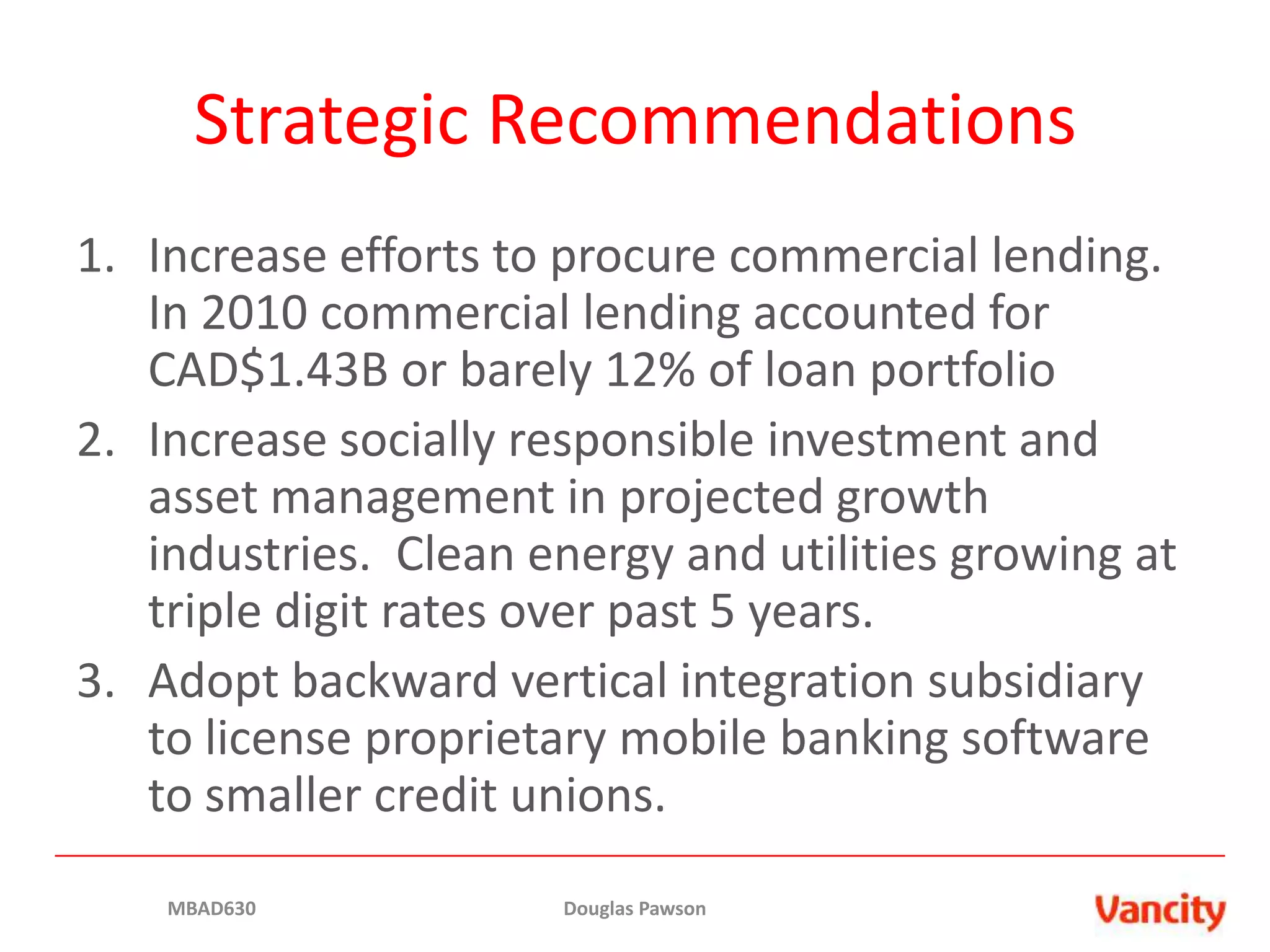 Organizational Case Study - Vancity | PPTX