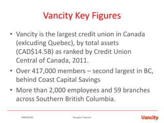 Organizational Case Study - Vancity | PPTX
