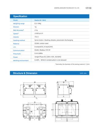 GM PAXGO SERIES DUPLEX PACKING SCALE 5KG/10KG | PDF