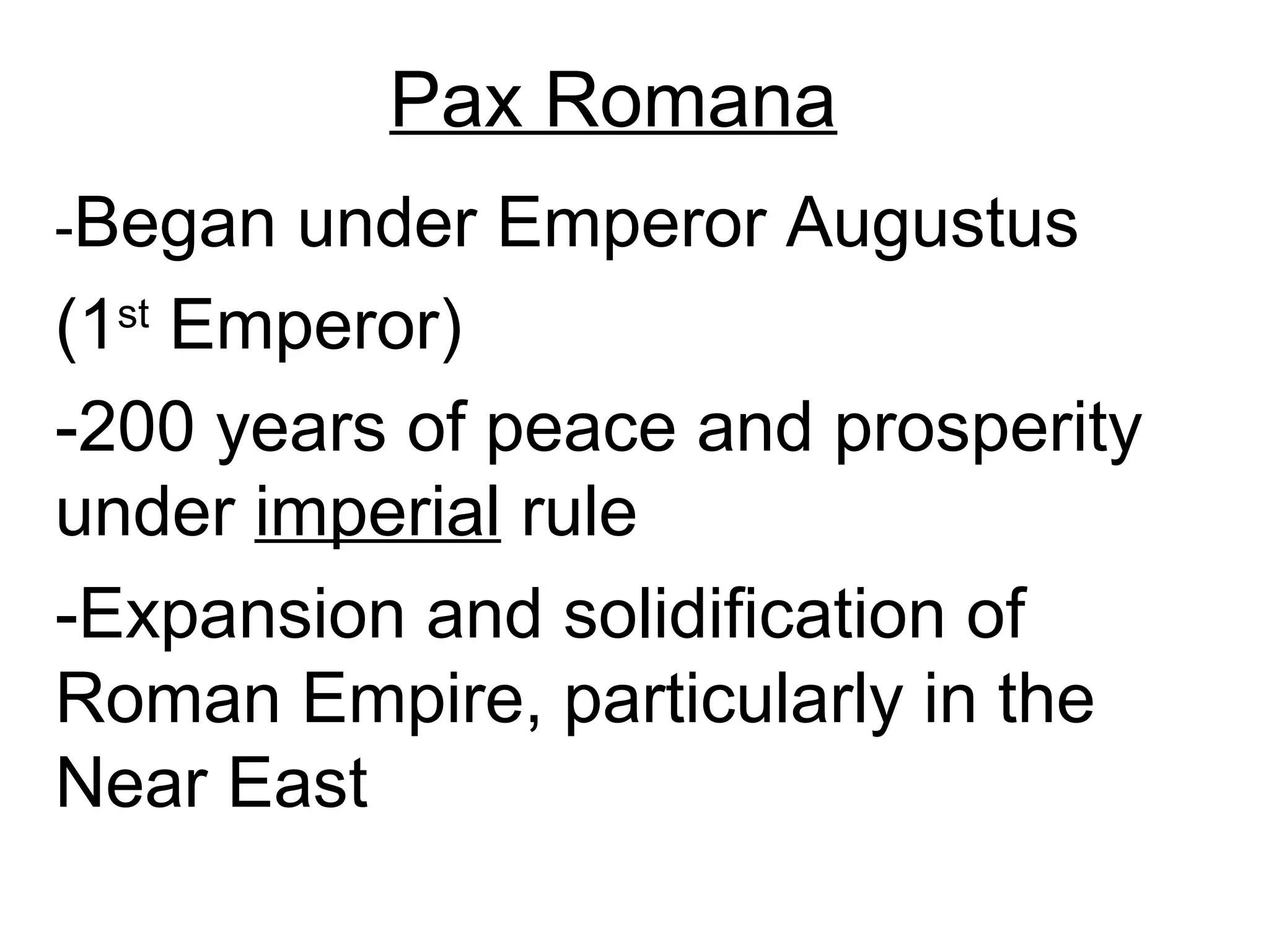 Pax Romana - Rome Notes #3 | PPT
