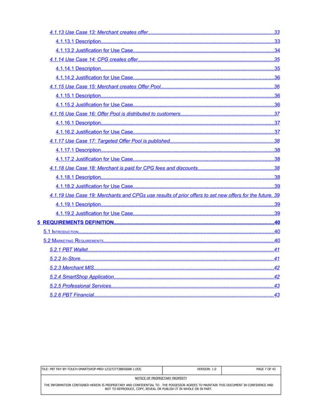 Pay By Touch Smart Shop MRD | DOC | Marketing and Advertising | Business