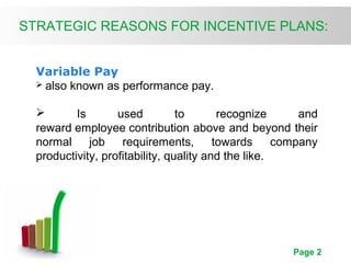 Pay for- performance: Incentive Rewards | PPT