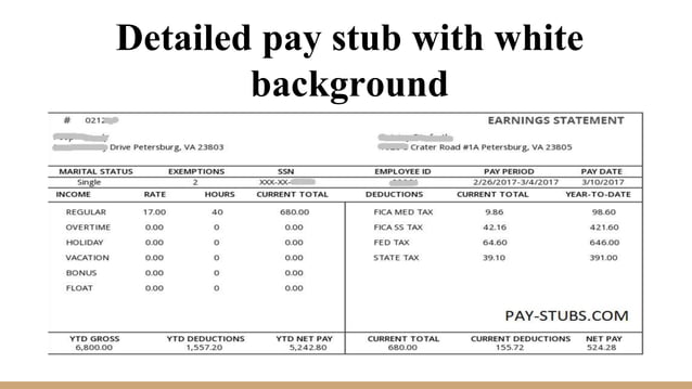 Pay stubs- samples | PPTX