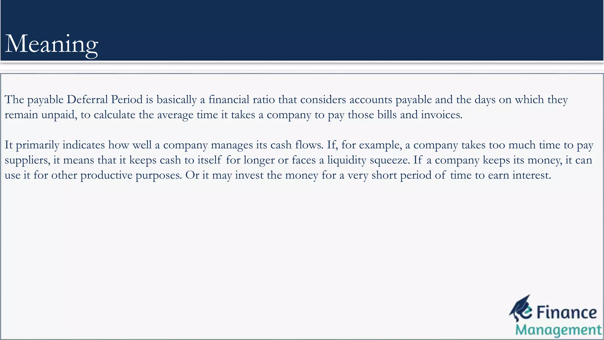 Payable Deferral Period | PPTX