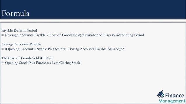 Payable Deferral Period | PPTX | Business Accounting & Finance | Business