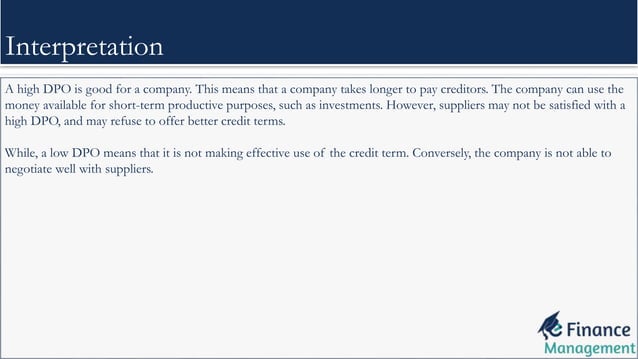 Payable Deferral Period | PPTX | Business Accounting & Finance | Business