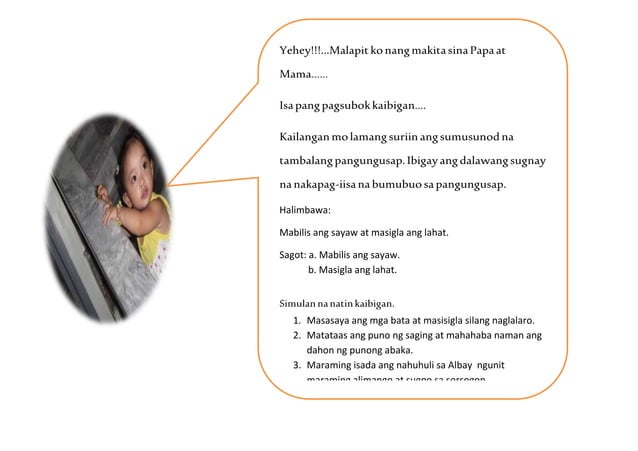 Payak, tambalan at hugnayan (Modyul sa Filipino) | DOCX
