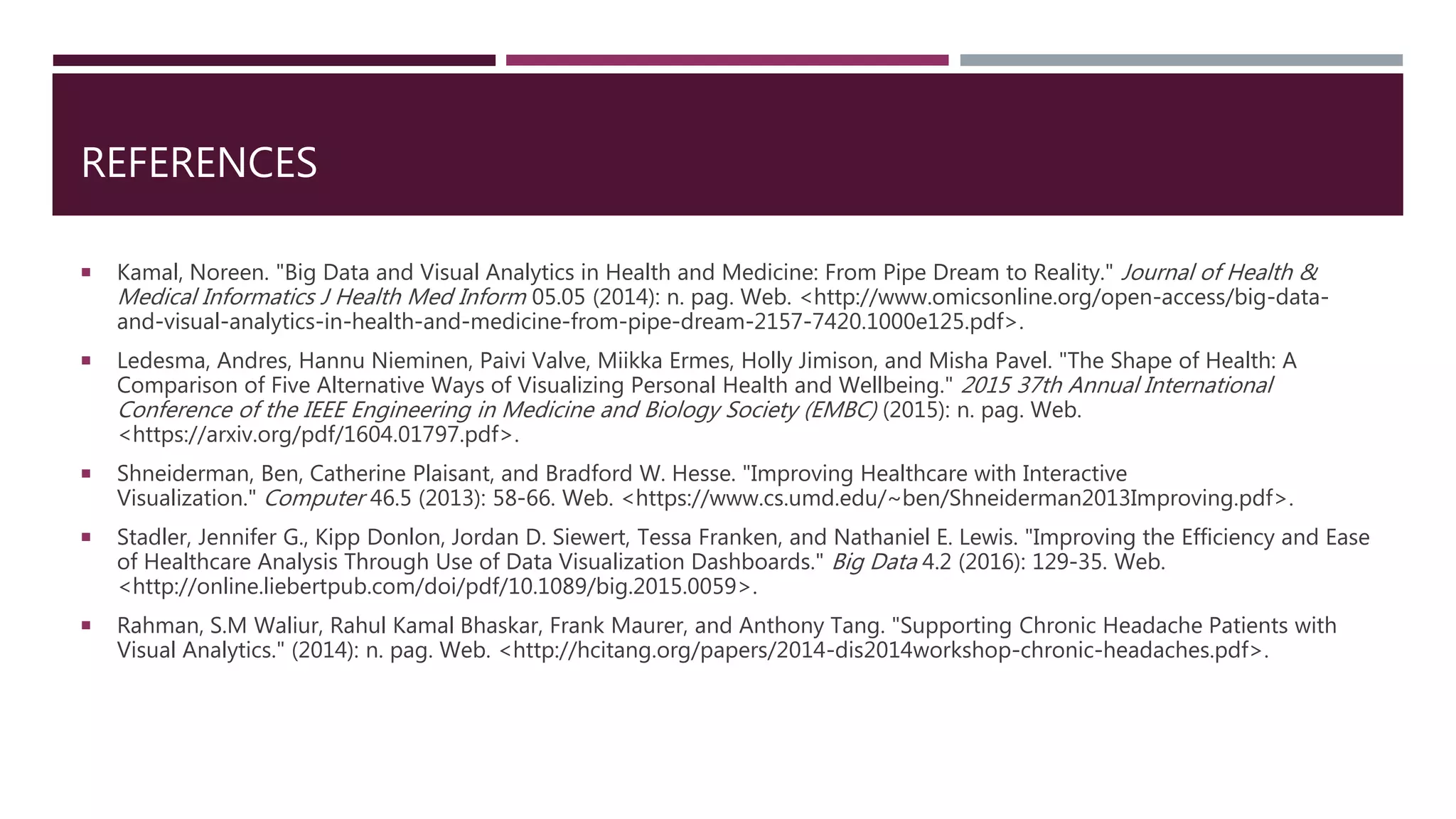 Visual Analytics in Healtcare | PPTX | Business | Business and Finance