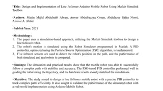 The presentation on line follower robot. | PPTX