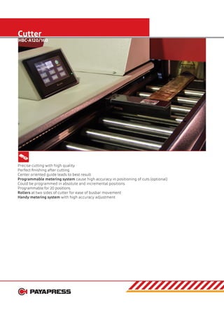 Payapress professional busbar fabrication machines | PDF