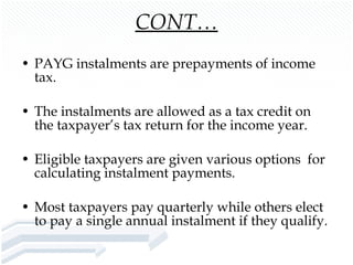 Pay As You Go (Payg) Final | PPT