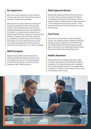 Pay Check Services Brochure | PDF