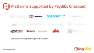 Introduction of Paydibs Checkout - Online Payment Gateway by Paydibs | PPT