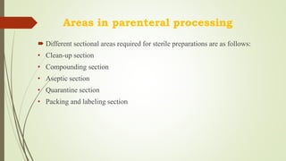 Aseptic technique for parenteral products | PPTX