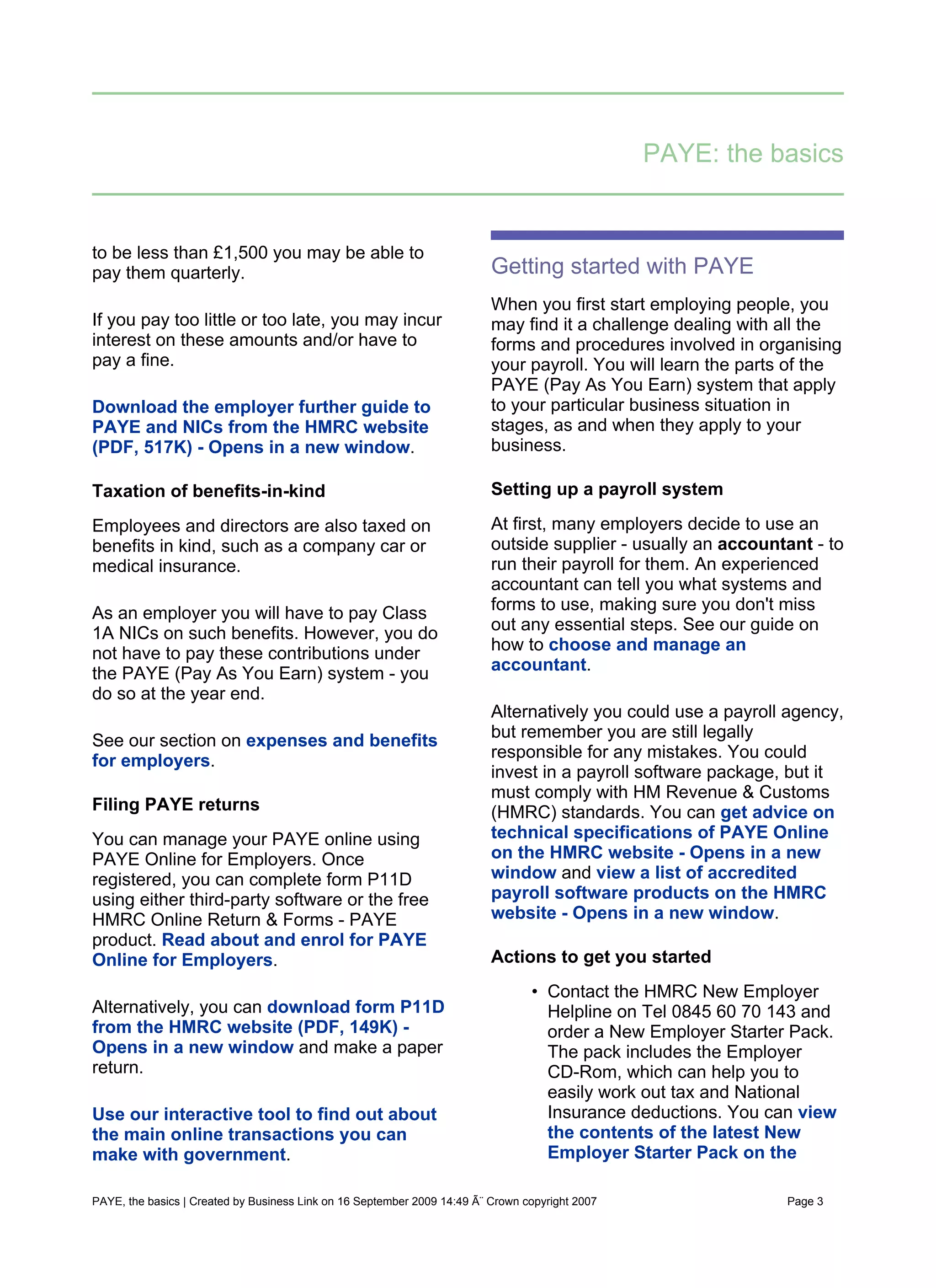 PAYE: The Basics | PDF