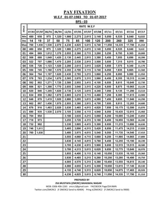 Pay fixation charts from 1983 to 2017 Pakistan | PDF