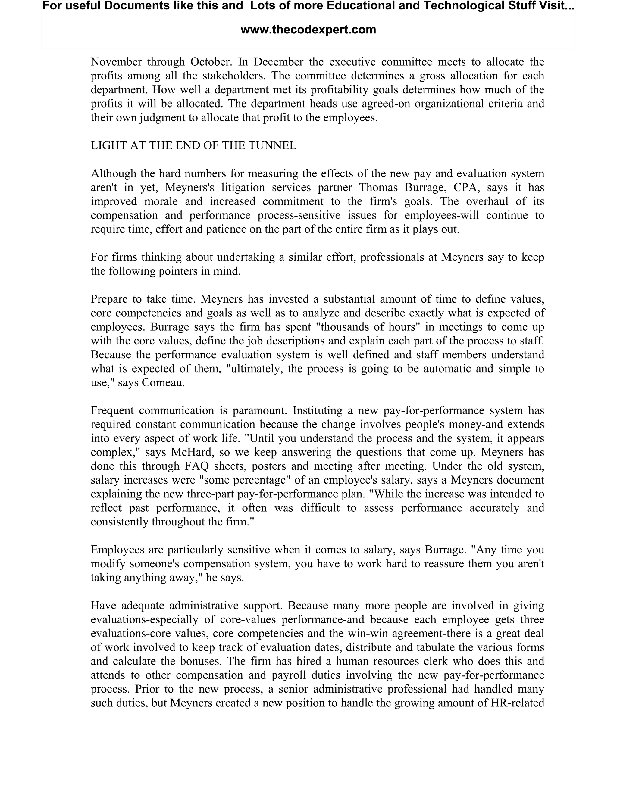 Pay For Performance (Pfp) | PDF