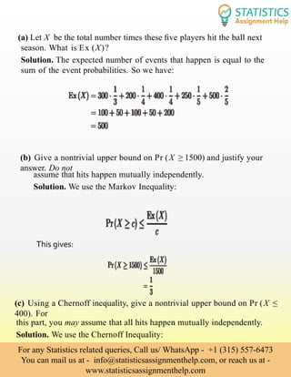 Pay For Statistics Assignment | PPTX