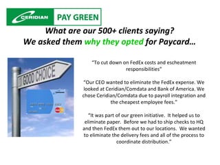 Paygreen Ceridian | PPT